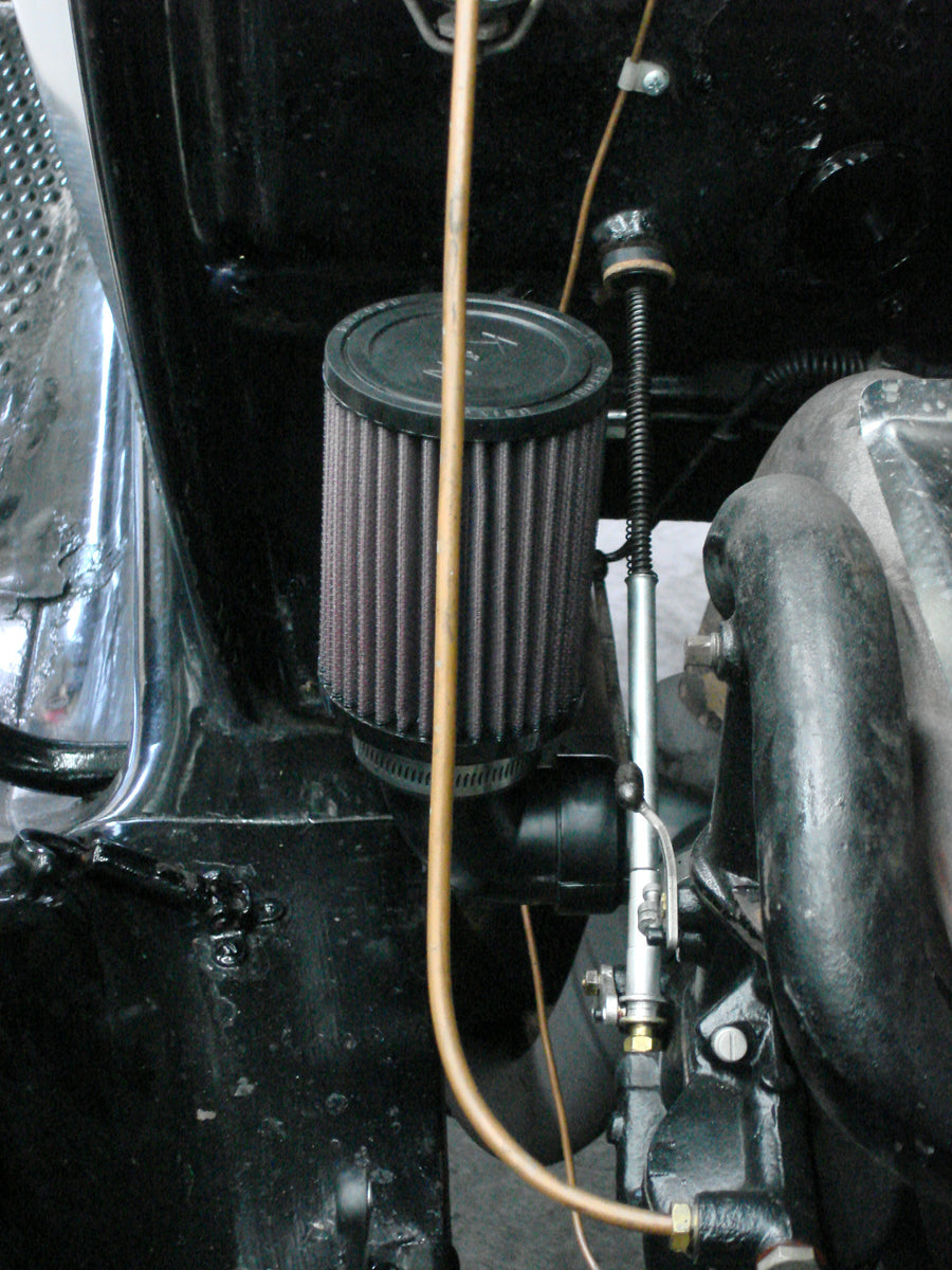 1928-1931 Ford Model A B air cleaner with K&N filter will fit Tillotso ...